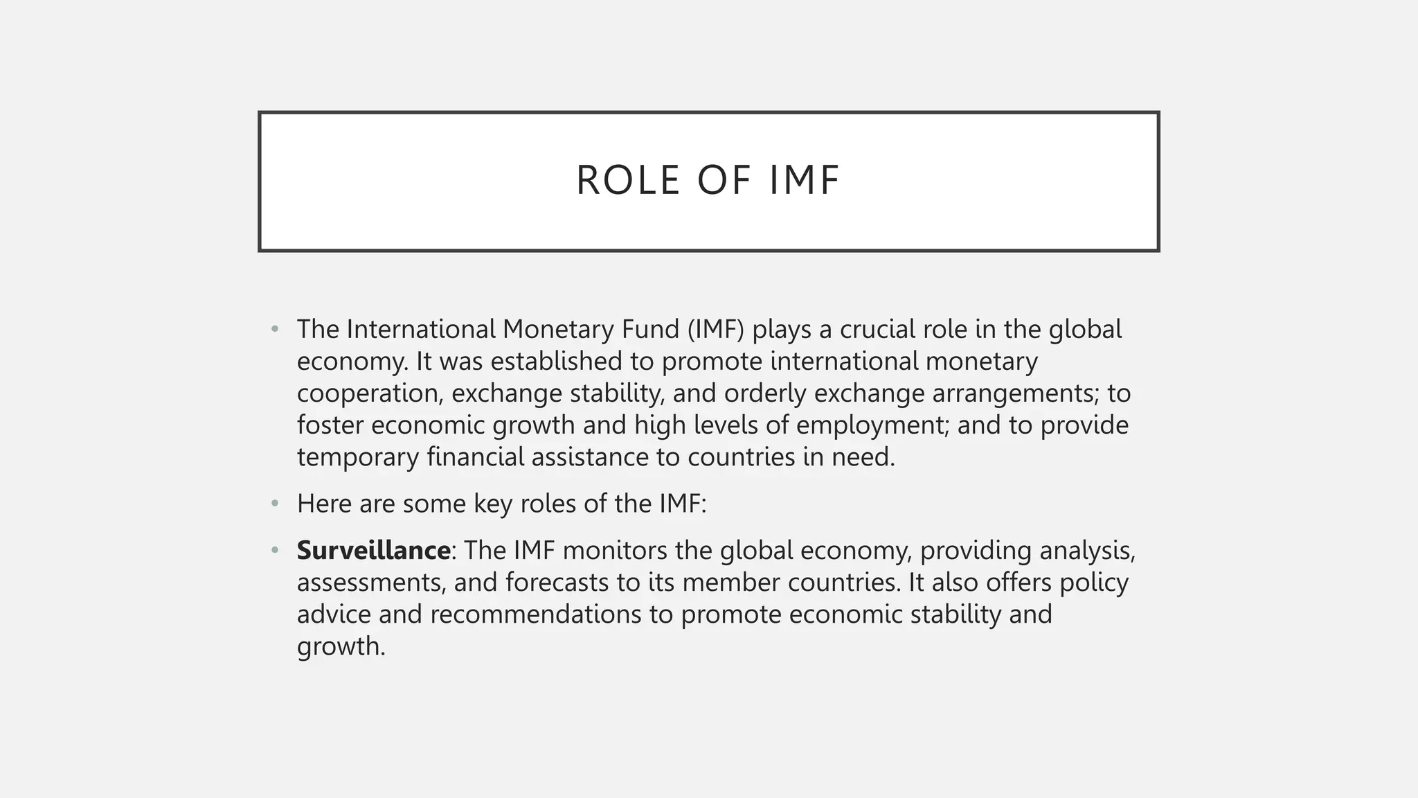 International monitoring fund (imf) worldwide | PPTX