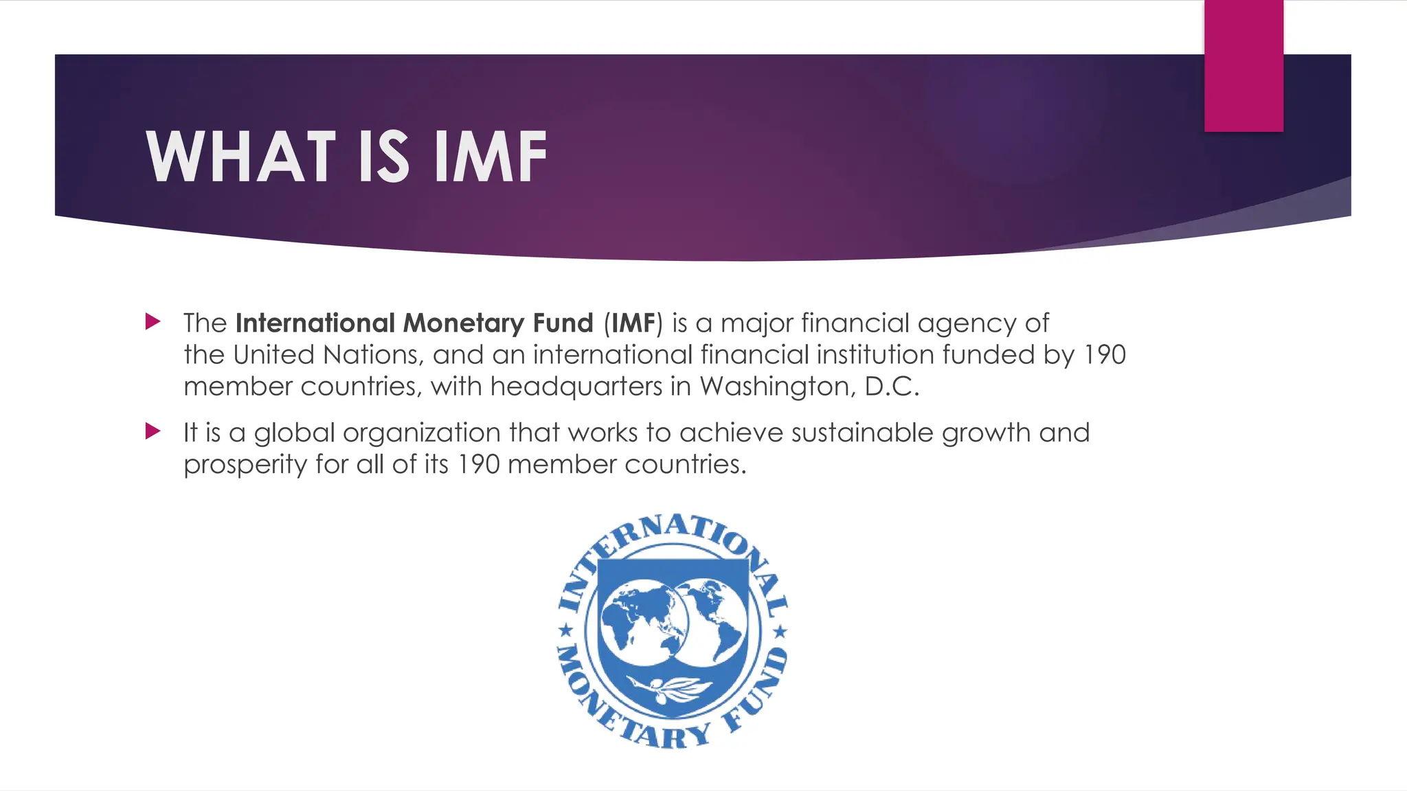 International Monetary Fund and its Functions | PPTX