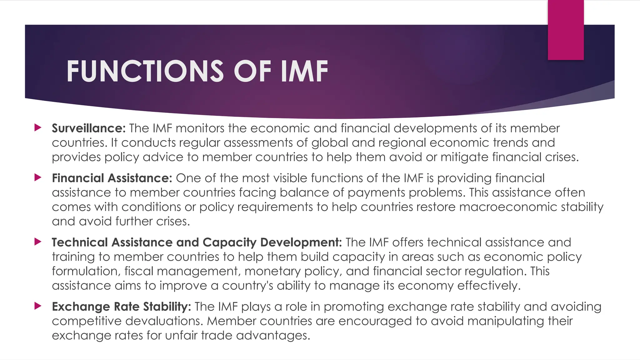 International Monetary Fund and its Functions | PPTX