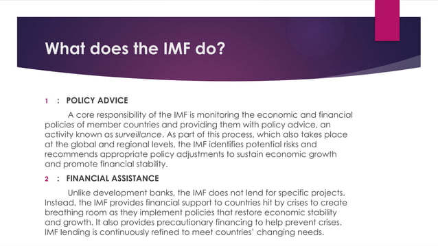 International Monetary Fund and its Functions | PPTX