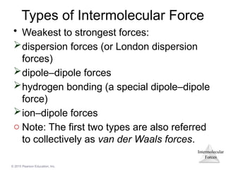 Intermolecular Forces: Dipole-Diple-Ion Dipole | PPT