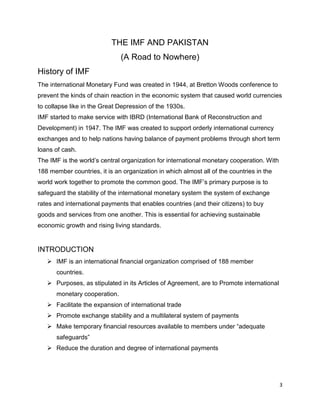 The IMF and Pakistan | PDF