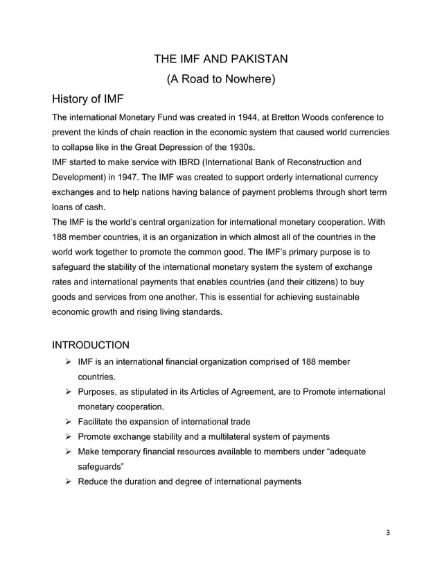 The IMF and Pakistan | PDF | Currencies | Economy