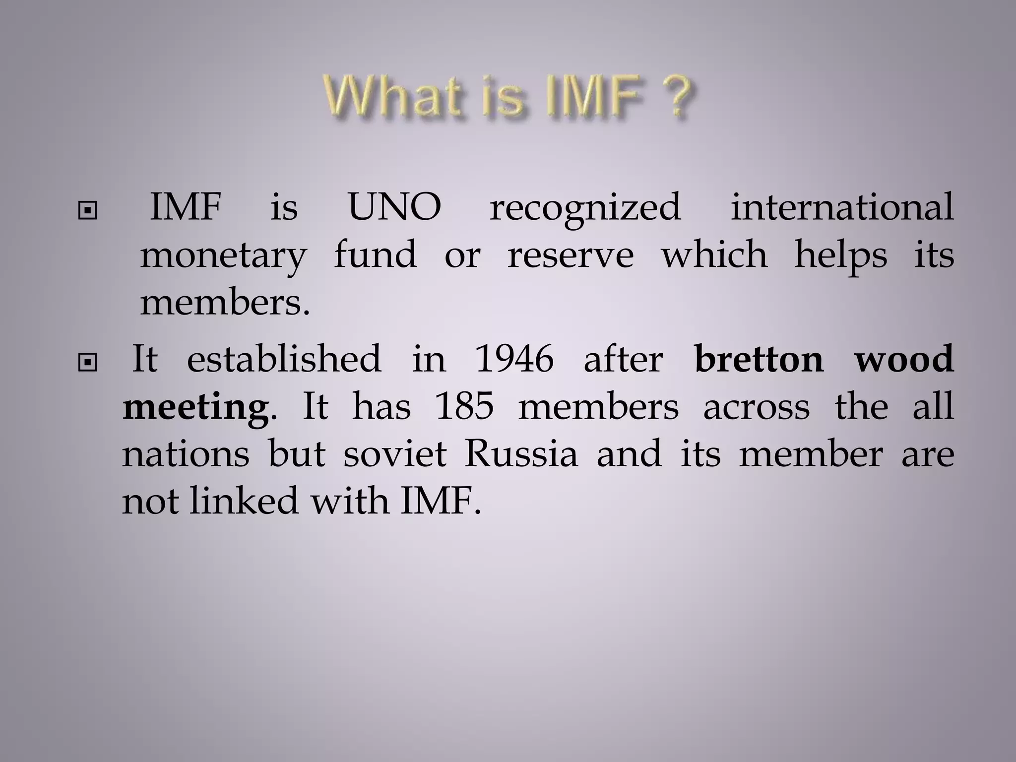 Imf and pakistan | PPTX