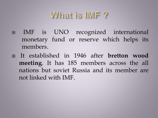Imf and pakistan | PPTX