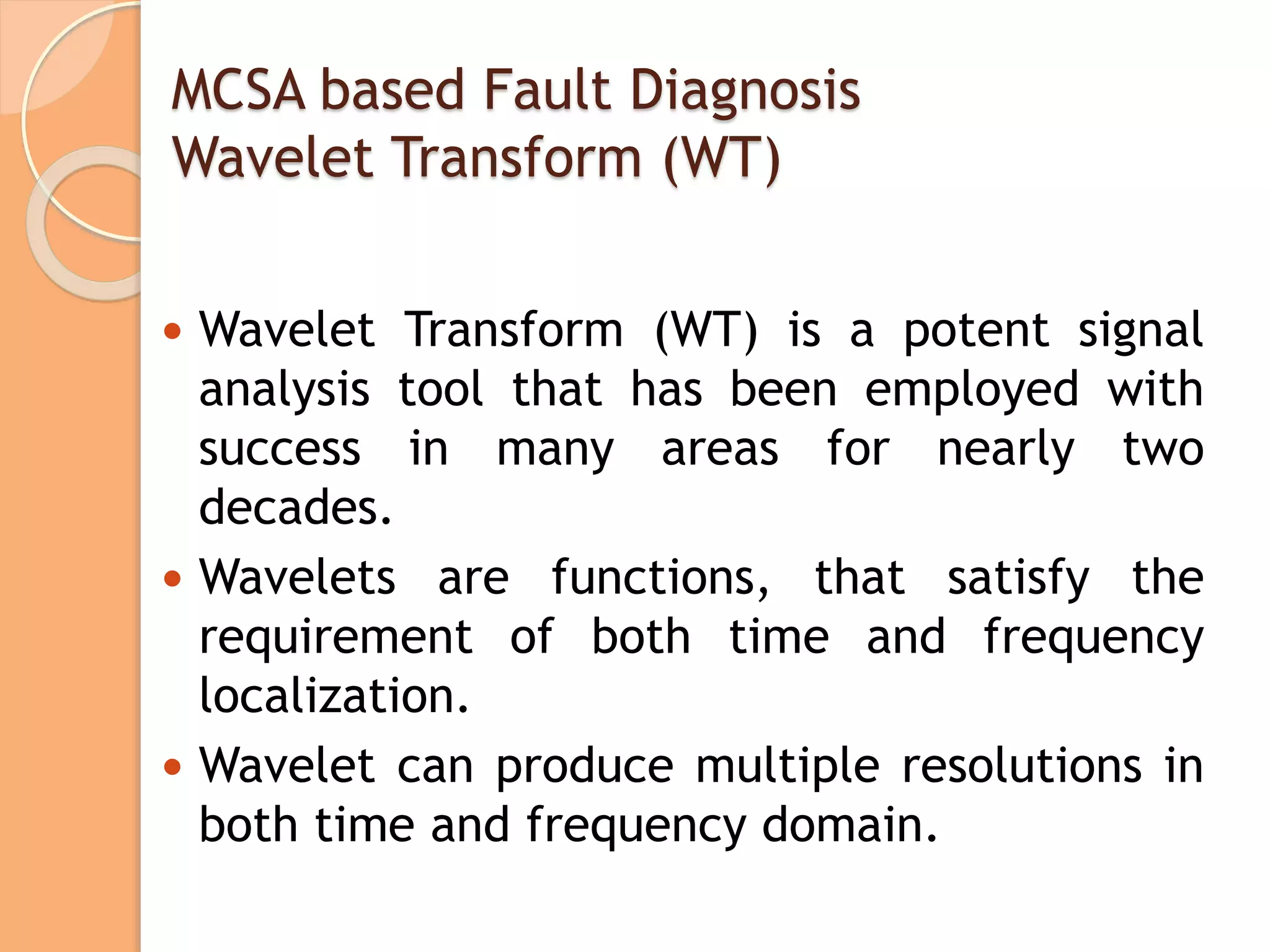 DWT based Fault Diagnosis of Induction Motor | PPTX