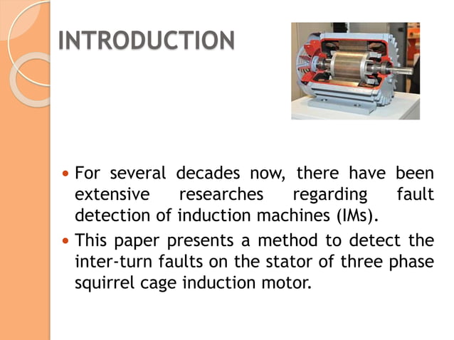 DWT based Fault Diagnosis of Induction Motor | PPTX