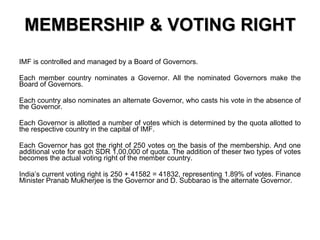 IMF & Impact On India | PPT