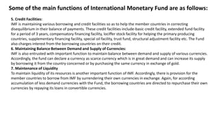 The International Monetary Fund(IMF) presentation | PPT
