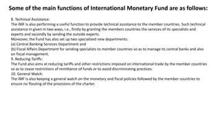 The International Monetary Fund(IMF) presentation | PPT