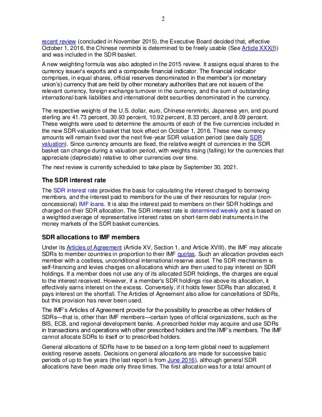 FACTSHEET - IMF SDR - Special Drawing Rights