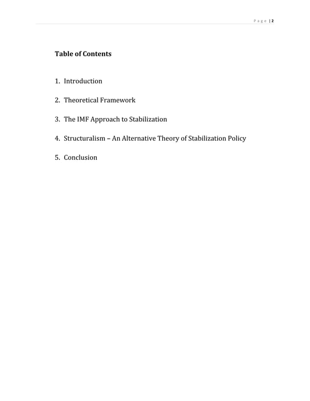 IMF Stabilization Policy | PDF