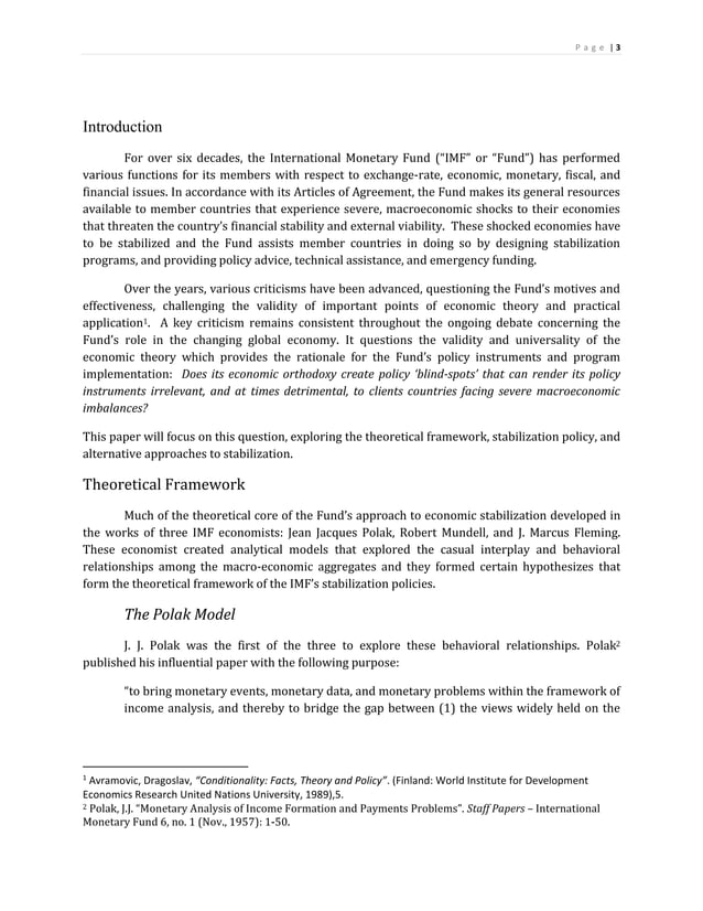IMF Stabilization Policy | PDF