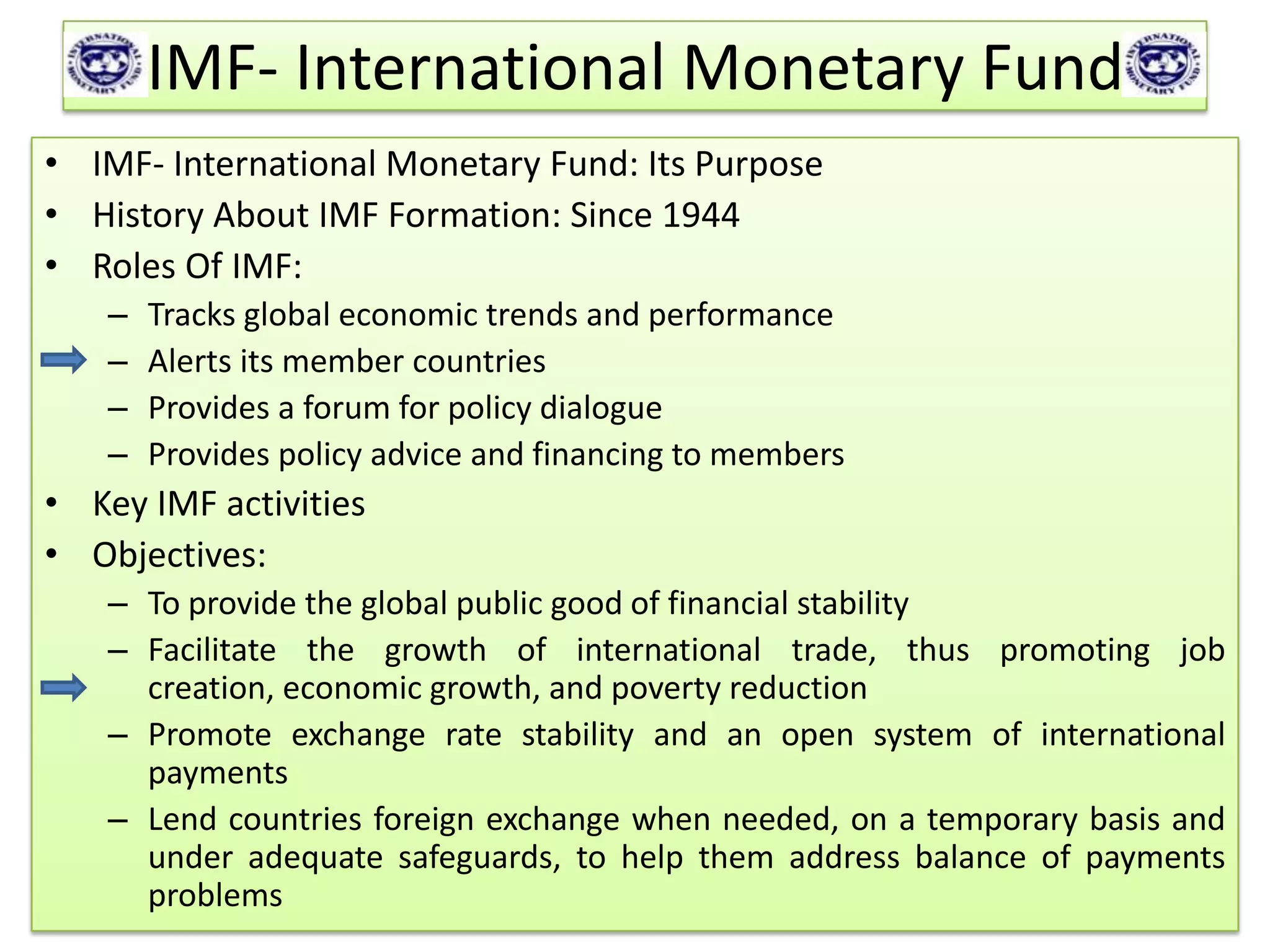 Imf & world bank | PPTX
