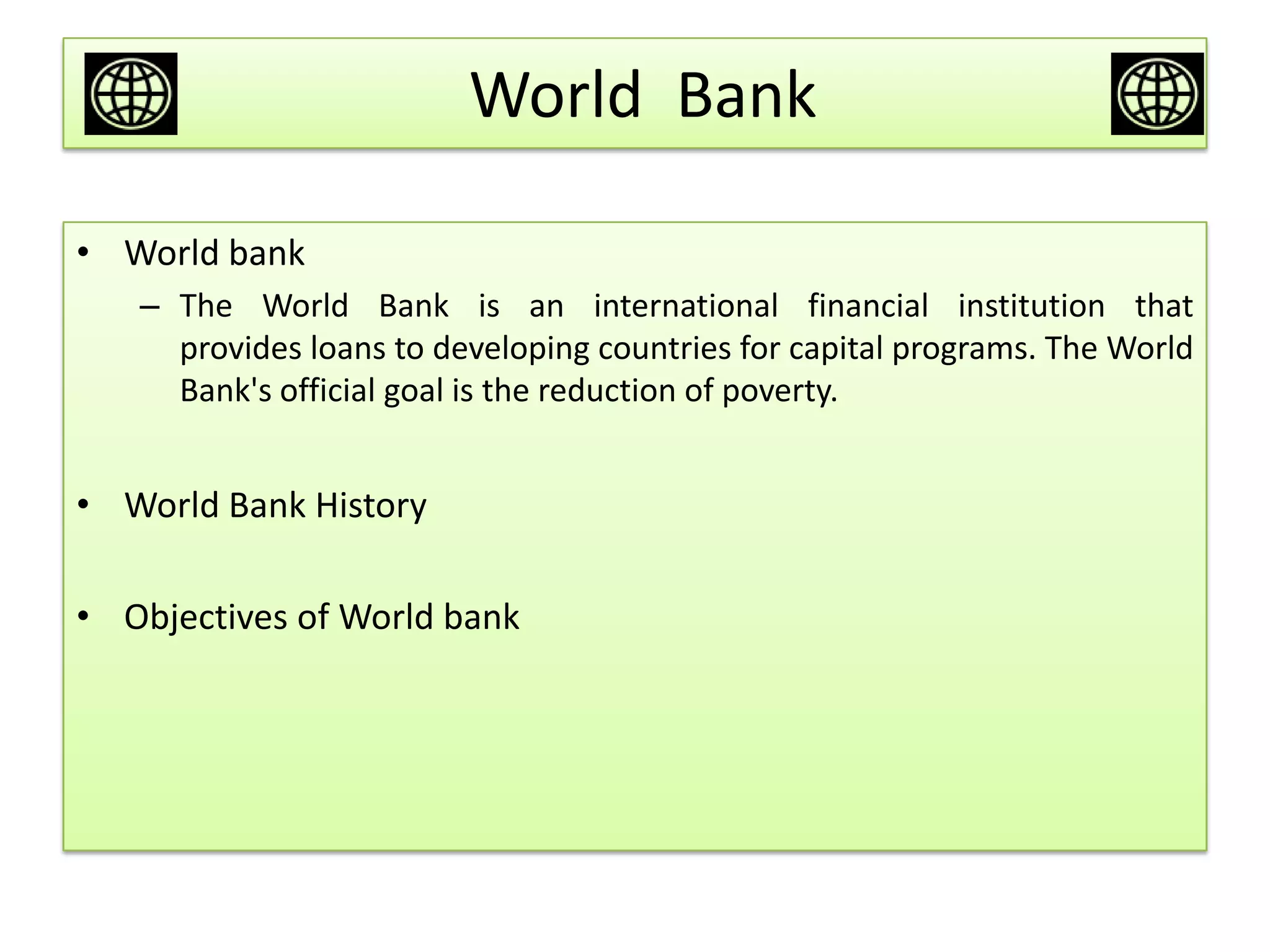 Imf & world bank | PPTX