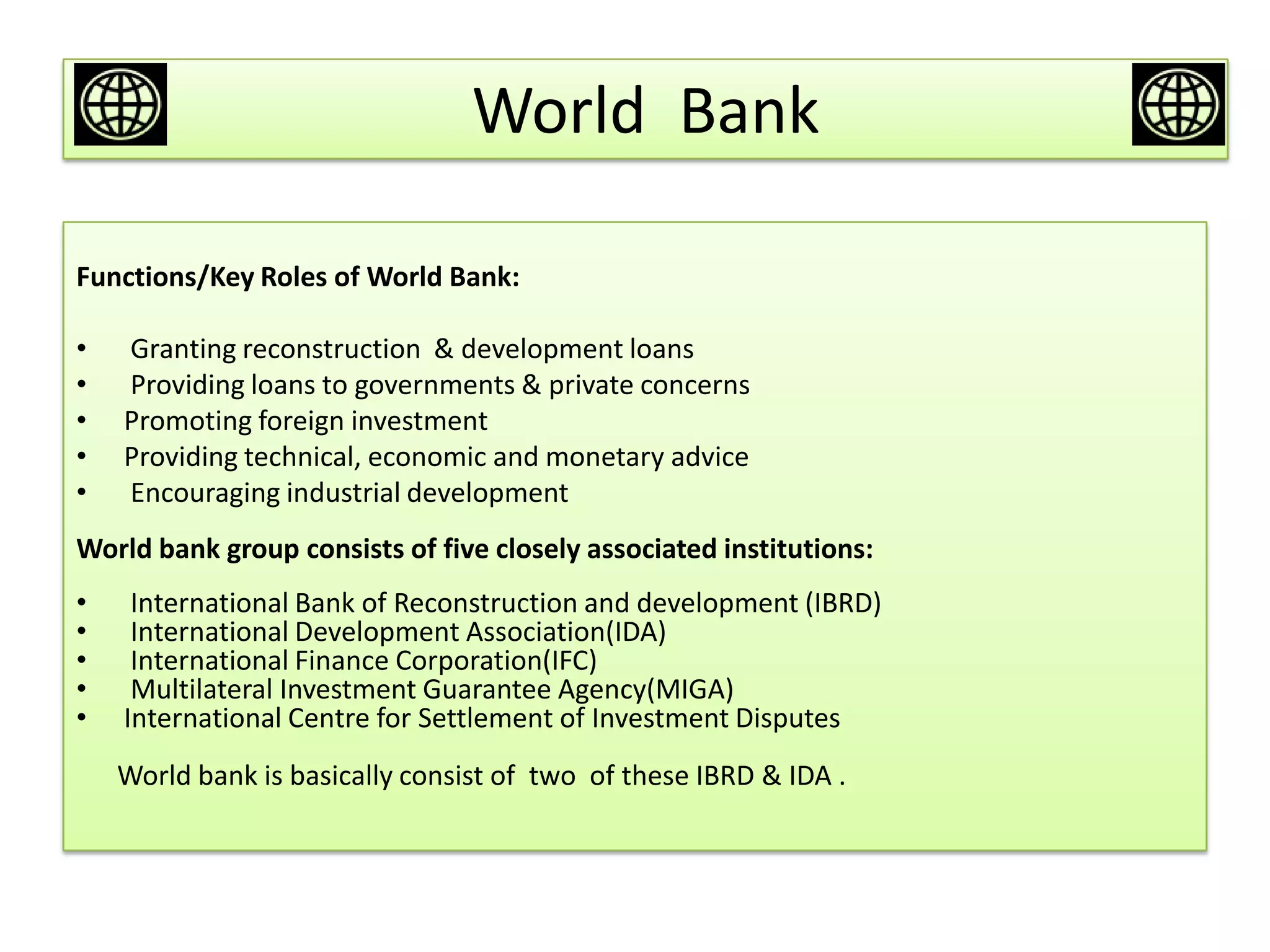 Imf & world bank | PPTX