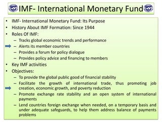 Imf & world bank | PPTX