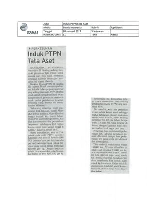 Induk PTPN Tata Aset | PDF