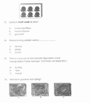 Soalan Latihan Dunia Seni Visual Tahun 2 | PDF
