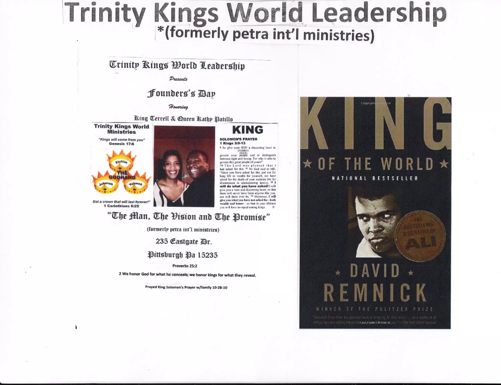 Trinity Kings World Leadership: "The KING of The World" | PPT