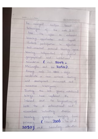 Reflecting on my "Learning Journey"..... | PDF