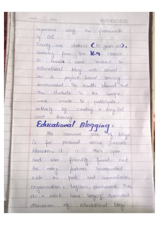 Reflecting on my "Learning Journey"..... | PDF