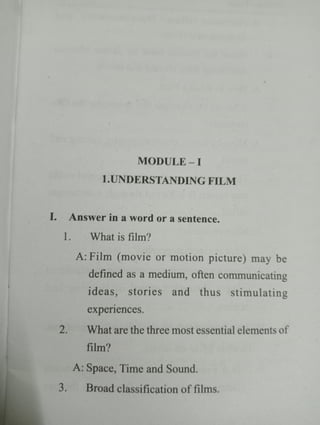 Film studies q&a | PDF