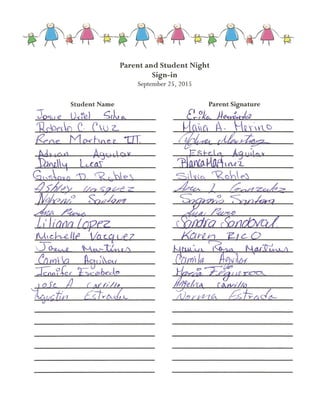 Fall Parent Night | PDF