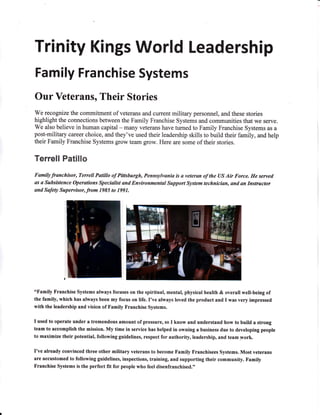 Trinity Kings World Leadership: Family Franchise Systems; "Franchising ...