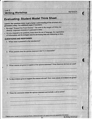BURRIS ENGLISH PACKET | PDF