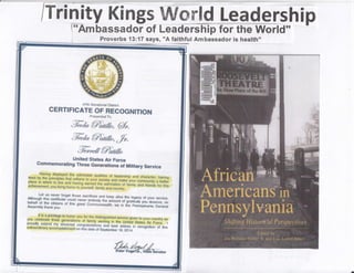 Trinity Kings World Leadership(Family Archives): 1st Family to be ...