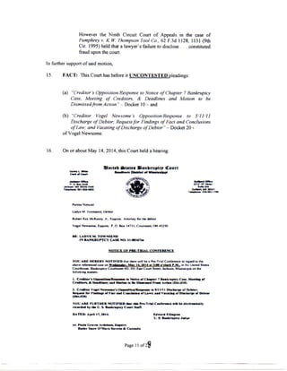 07/14/14 - RULE 60 & SANCTION MOTION(S) - Ladye Margaret Townsend ...