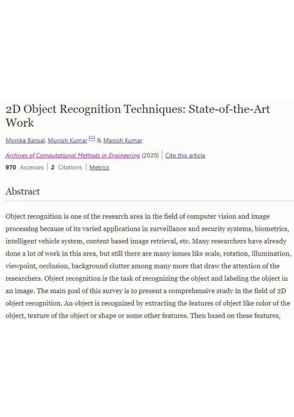 2D Object Recognition Techniques State of the Art Work 2d-object-recognition-techniques-state-of-the-art-work