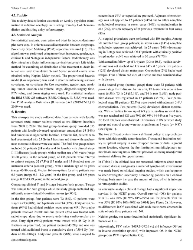 Upper Rectal Cancer: Benefit After Preoperative Chemoradiation Versus ...