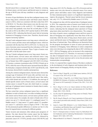 Analysis on the Characteristics of Malignant Tumors treatment in ...