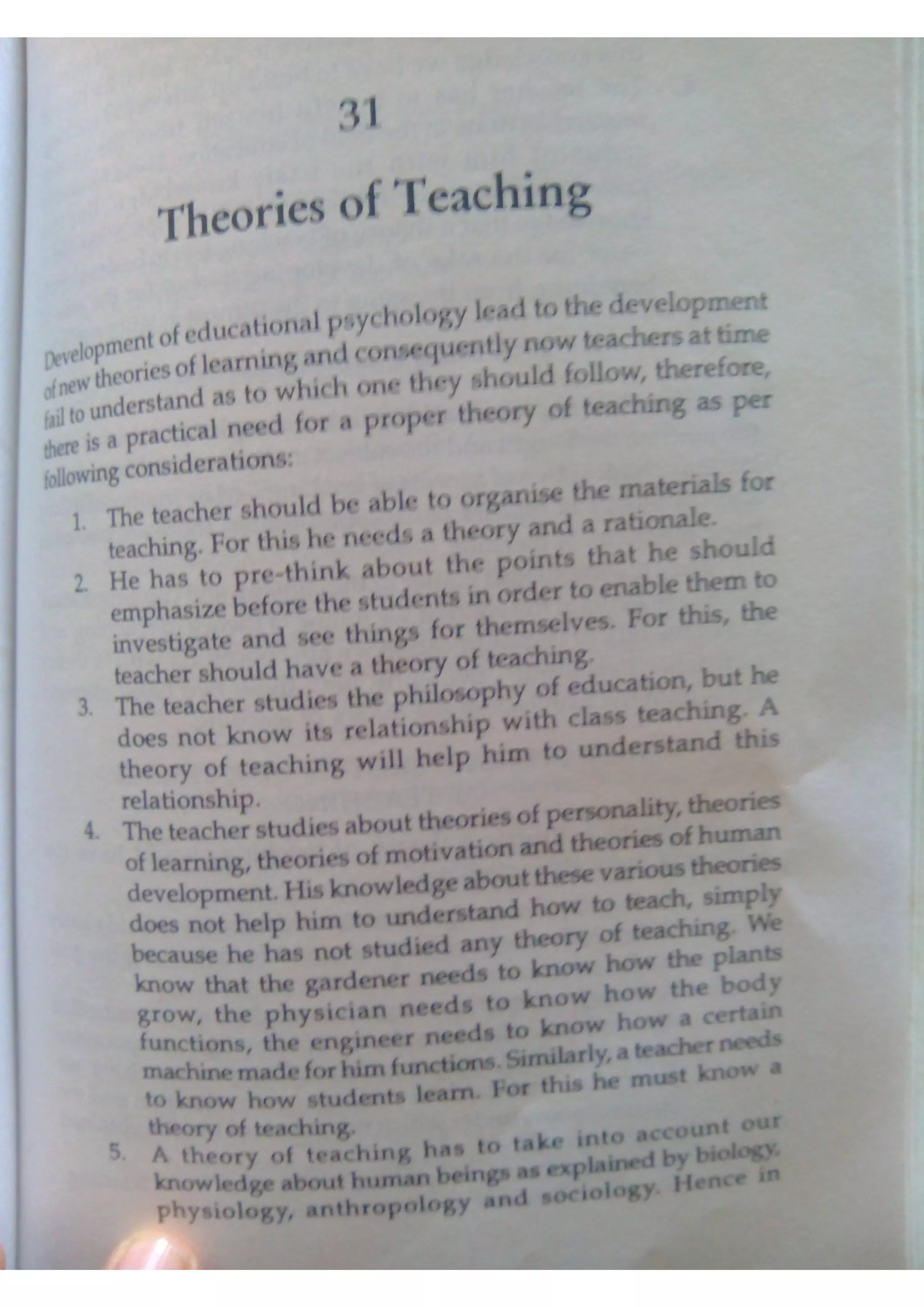 concept of theories of teaching & theories of teaching v/s. theories of ...