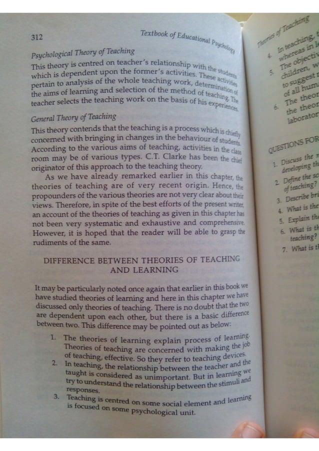 concept of theories of teaching & theories of teaching v/s. theories of ...