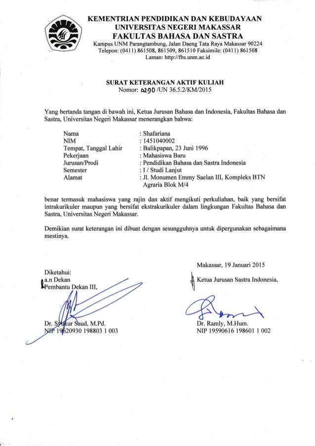 Contoh Surat Keterangan Lulus Kuliah Contoh Surat Keterangan Lulus Kuliah