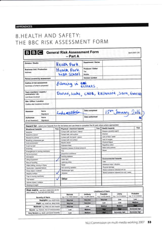 risk assessments for the toilet. | PDF