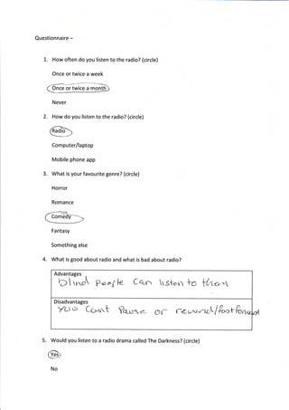 Radio - Questionnaire | PDF