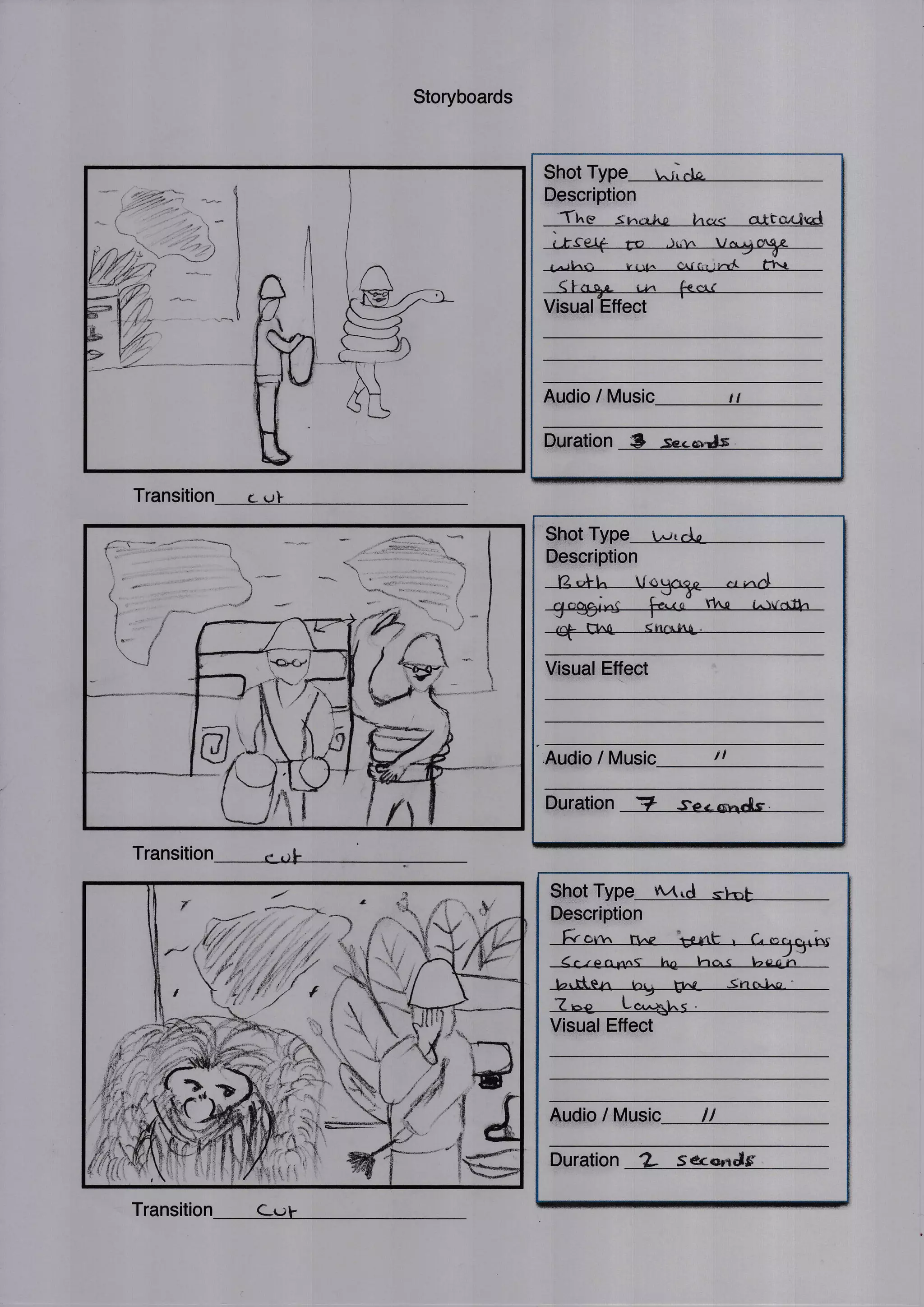 Unit 3 Storyboards | PDF | Cameras and Camcorders | Consumer Electronics