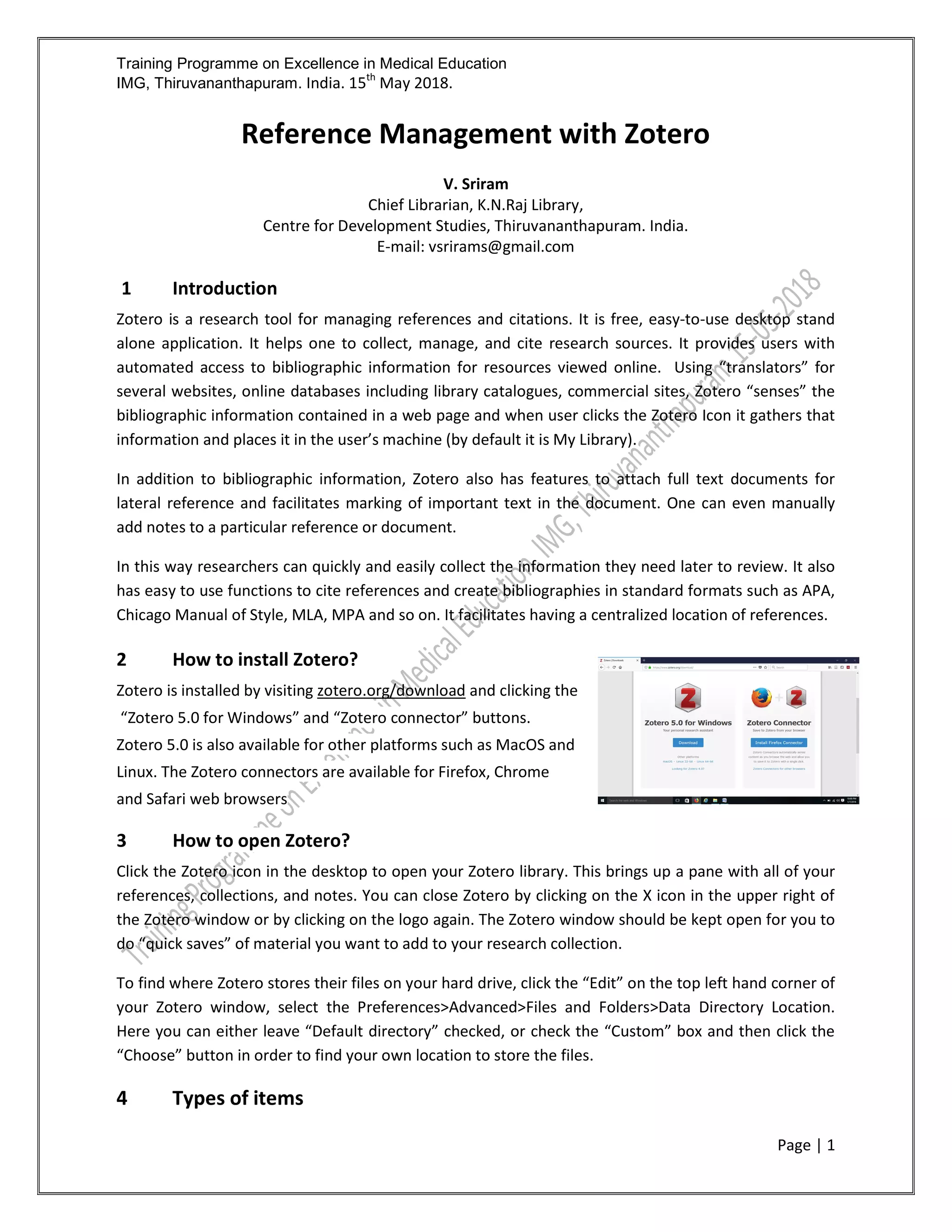 Reference Management using Zotero | PDF