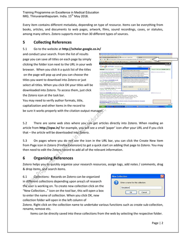 Reference Management using Zotero | PDF