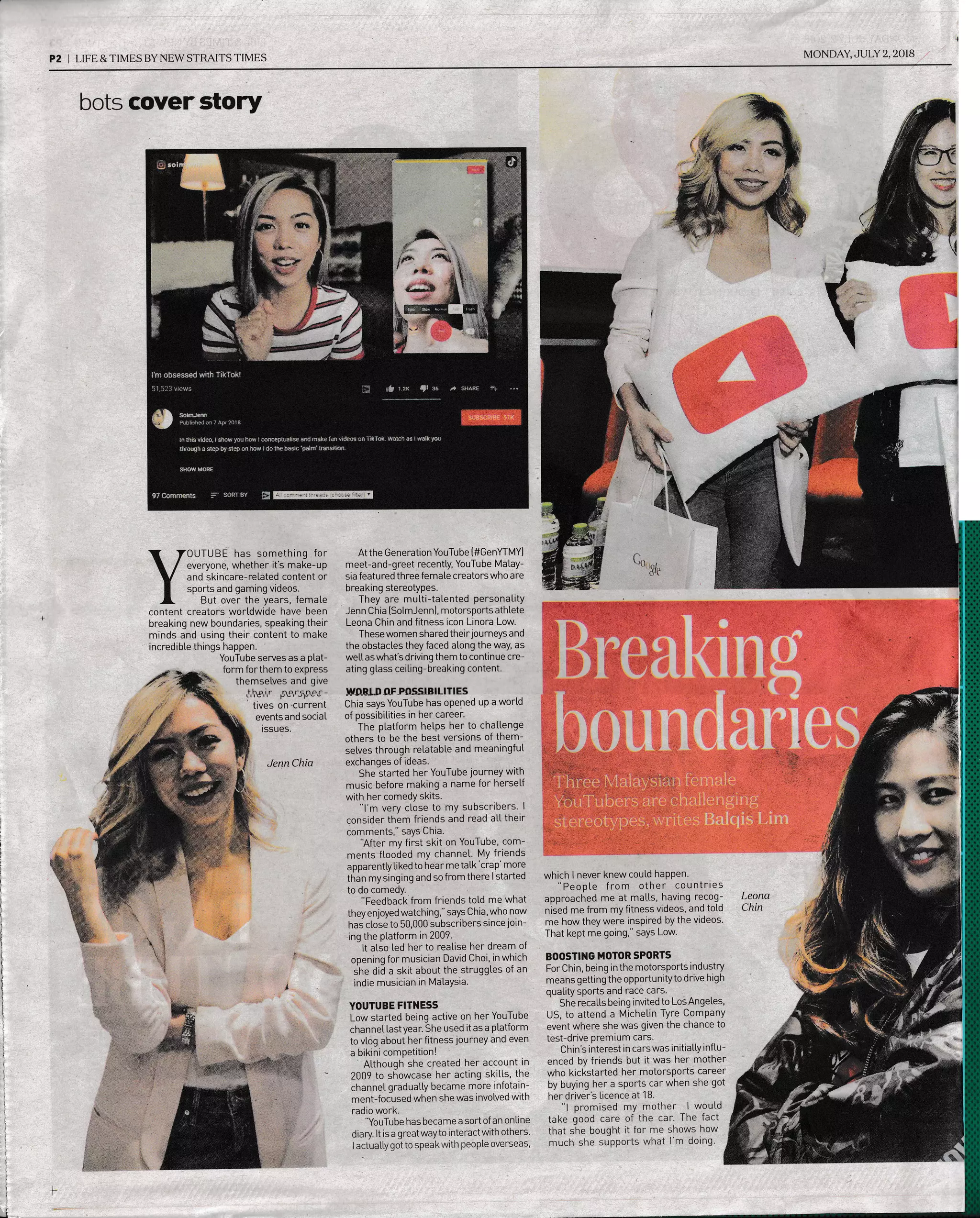 MALAYSIAN YOUTUBE CREATORS LEONA CHIN JENN CHIA LINORA LOW | PDF
