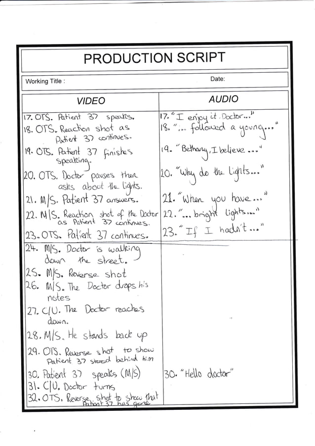 Production Script | PDF