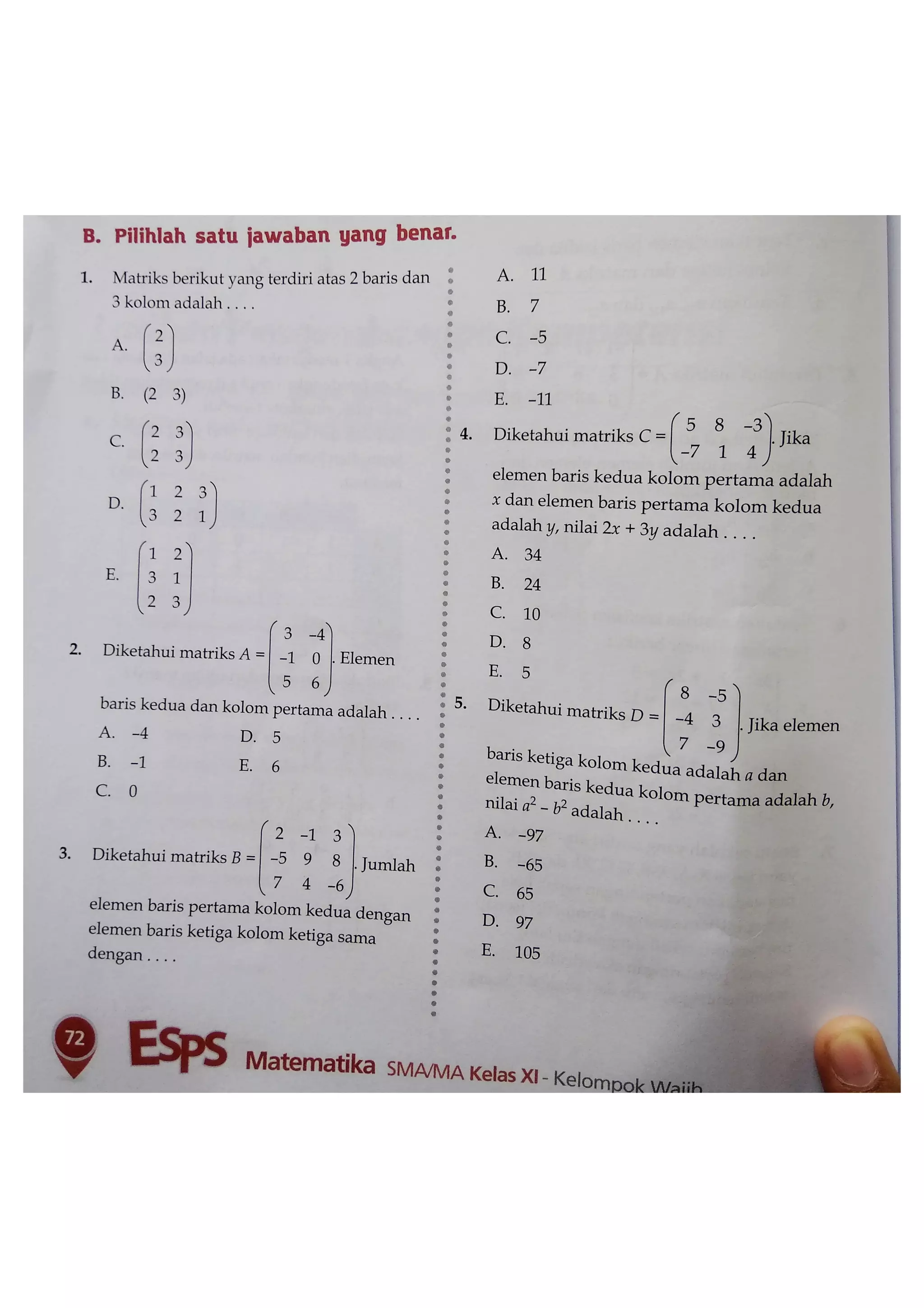 Latihan Matriks | PDF