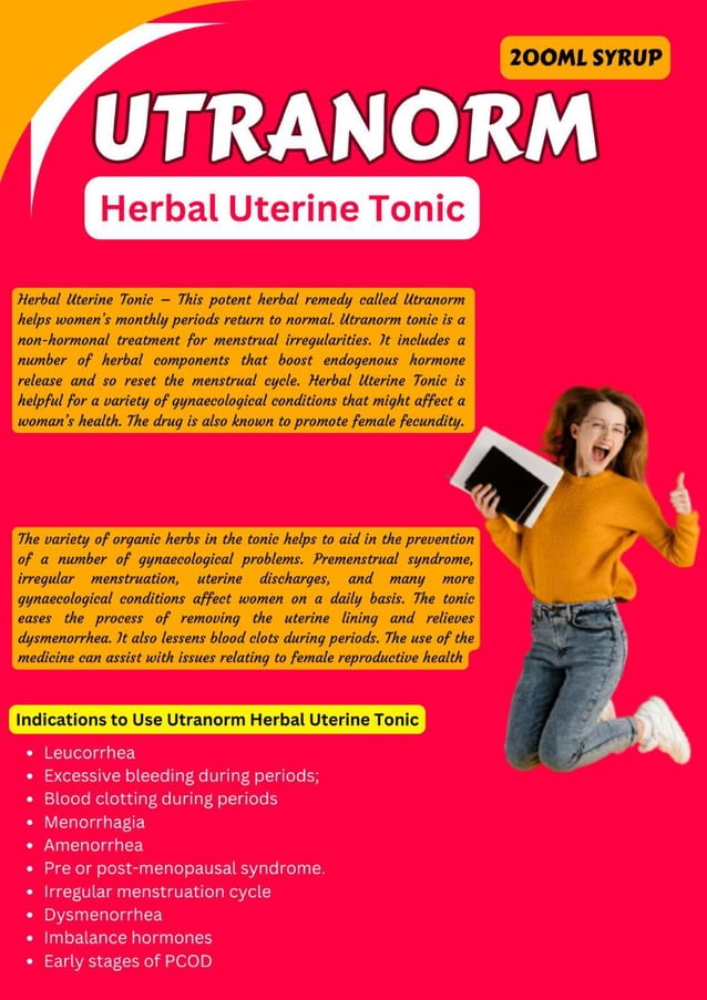 Utranorm syrup , Uterine for ladies in india | PDF