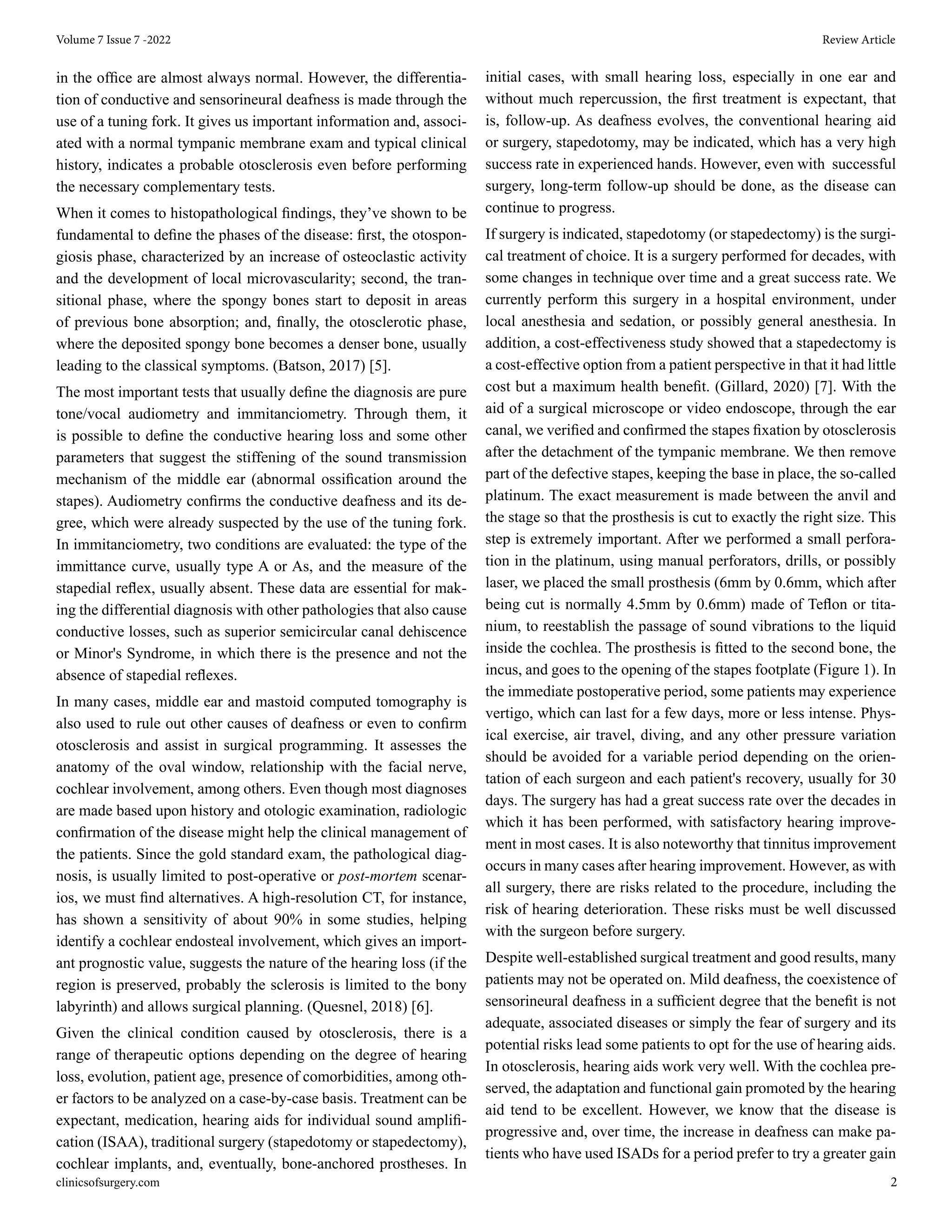 Otosclerosis or Otospongiosis | PDF