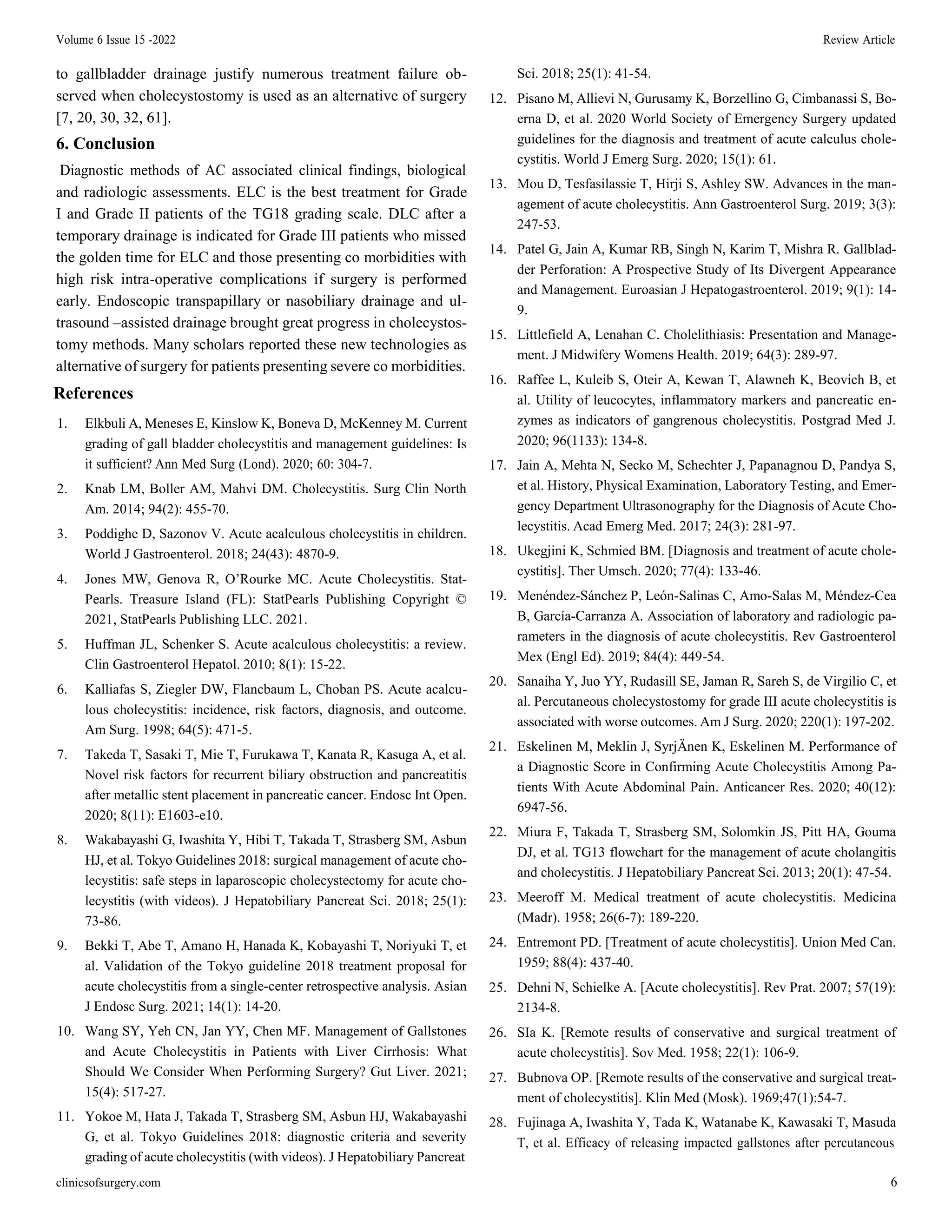 Review of Diagnostic Procedures and Progress in the Management of Acute ...