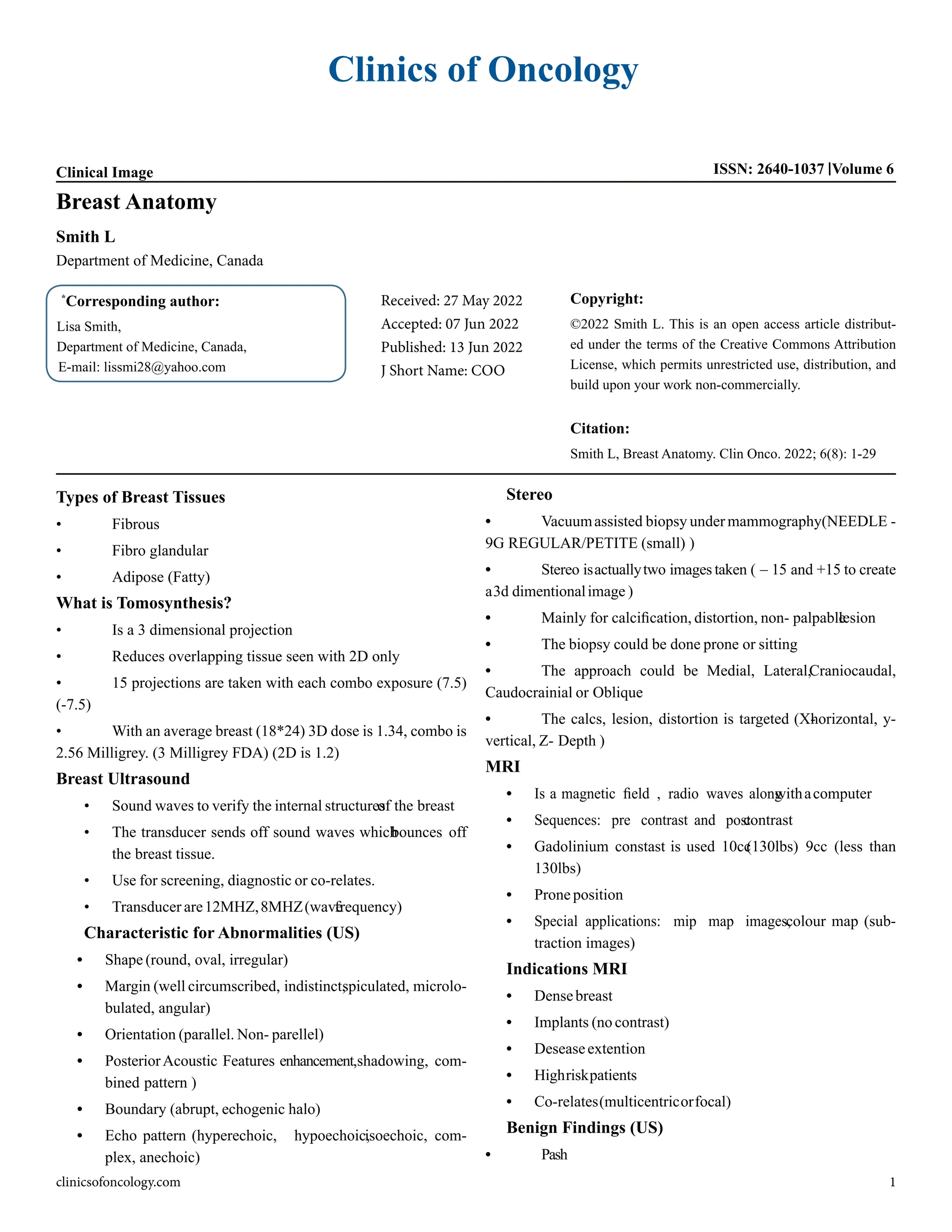 Types of Breast Tissues • Fibrous • Fibro glandular • Adipose (Fatty ...